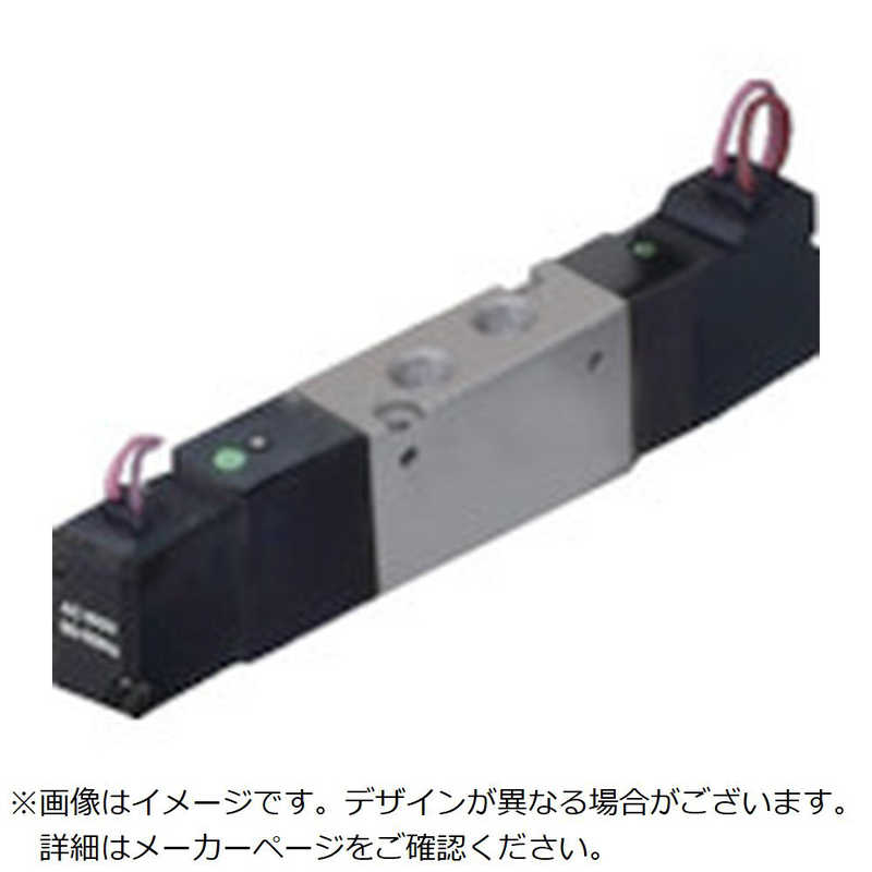 【商品解説】特長●ダブルソレノイドタイプの5ポート弁です。●ダイレクト配管です。●摺動部の耐摩耗性と摺動性を向上させ、大幅な寿命アップと応答性の安定化を実現しました。用途●Φ20-40のシリンダ駆動に仕様●接続口径：M5●電源(V)：AC1...
