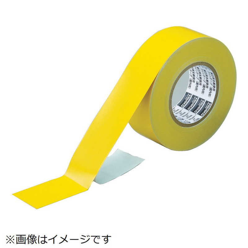 【商品解説】●面にもよくなじむ特殊な粘着剤を使用しています。●接着力が強力で、汚れにくく、耐摩耗性・耐久性に優れたタイプです。【用途】・屋内用。・工場、駐車場、病院などの構内区画ライン標示。【仕様】色：イエロー、幅（mm）：50、長さ（m）...