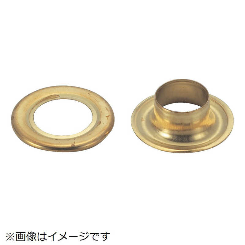 【商品解説】●アルミ製に比べ強度に優れた素材です。【用途】・装飾性があり、書類とじ・文具・バッグ、靴などの補修、補強、製作に適しています。【仕様】内径（mm）：7、使用可能厚み（mm）：2．5、質量（g）：26適合工具：THP−SP（内径1...