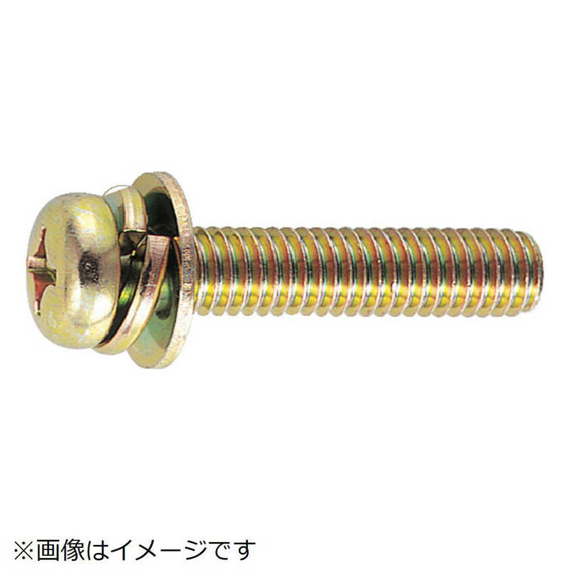 【商品解説】●ワッシャー、スプリングワッシャーをセットする手間が省けます。【仕様】寸法（mm）d×L：M6×12、質量（g）：234．85強度区分：4．8、スプリング、丸ワッシャー（P−3タイプ）付、JIS　B1188規格品、適合ドライバー...
