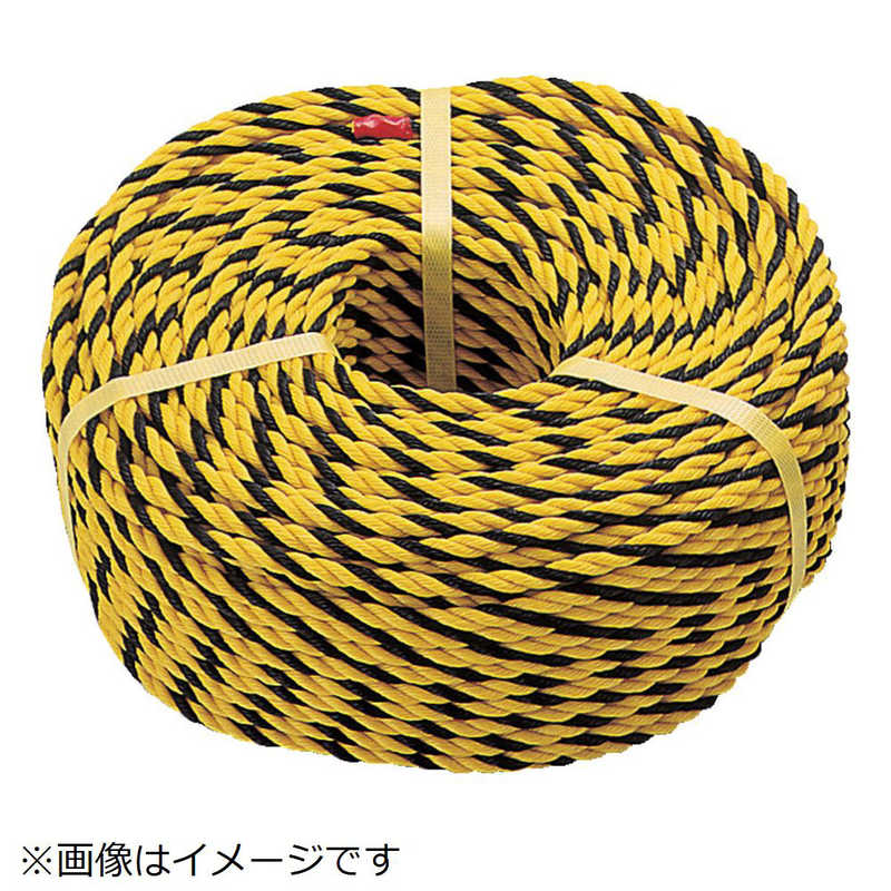 【商品解説】●安全標識、区画整理用として使用できる黒色と黄色の2色のトラロープです。●使用範囲が広がる長尺タイプです。【用途】・立入禁止・危険区域の表示。【仕様】色：黄／黒、線径（mm）：7．5、長さ（m）：200、包装形態：バンド掛巻、質...