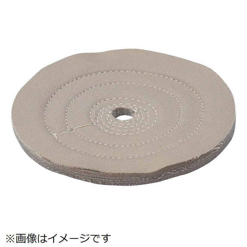【商品解説】●青棒を付けて一般金属の仕上げ研磨ができる綿布バフです。●樹脂用トリポリを付けて樹脂の研磨に使用できます。【用途】・金属の鏡面仕上げ。樹脂の加工傷などの除去。・使用工具：ストレートグラインダー、両頭グラインダー、バフグラインダー...