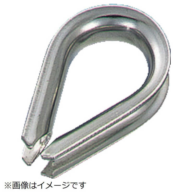 【商品解説】●端末加工するワイヤコースとして使います。【用途】●ワイヤロープの先端をアイ加工して使用する場合のワイヤの摩耗の防止。【仕様】●適用ロープ径（mm）：5●B（mm）：7●L（mm）：21●A（mm）：5．5●D（mm）：13●質...