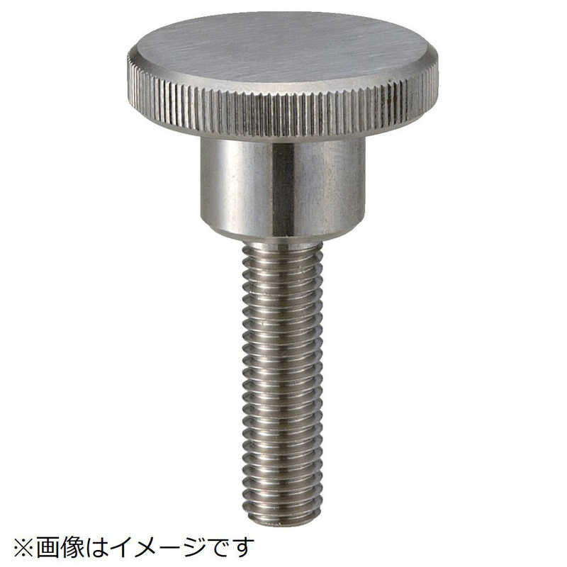 【商品解説】●段付タイプのローレットノブです。●ローレット加工によりすべりにくくスピーディに締め付けが出来ます。【仕様】●外径（mm）：16●ねじ寸法：M4×0．70●ノブ高さ（mm）：9．5●ねじ長さ（mm）：10●質量（g）：10●耐熱...