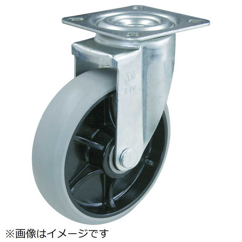 【商品解説】●走行性、耐荷重性を備えた標準的な軽・中量荷重用キャスターです。●運搬台車やロールボックスパレット、その他一般作業用に数多く使用されている標準寸法のキャスターです。【仕様】許容荷重（kgf）：132．6、車輪径D（mm）：125...