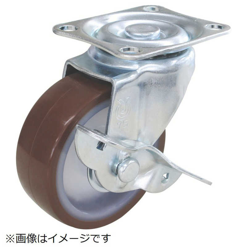【商品解説】●走行性、耐荷重性を備えた標準的な軽・中量荷重用キャスターです。●運搬台車やロールボックスパレット、その他一般作業用に数多く使用されている標準寸法のキャスターです。【仕様】許容荷重（kgf）：61．2、車輪径D（mm）：65、車...