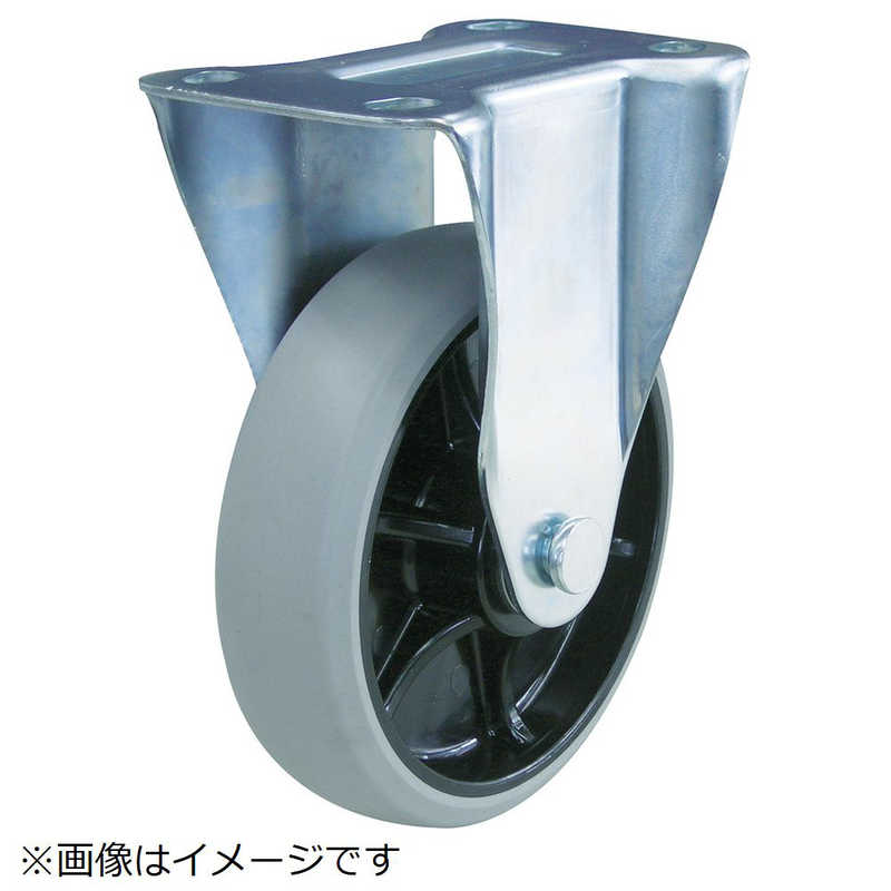 【商品解説】●走行性、耐荷重性を備えた標準的な軽・中量荷重用キャスターです。●運搬台車やロールボックスパレット、その他一般作業用に数多く使用されている標準寸法のキャスターです。【仕様】許容荷重（kgf）：102、車輪径D（mm）：100、車...