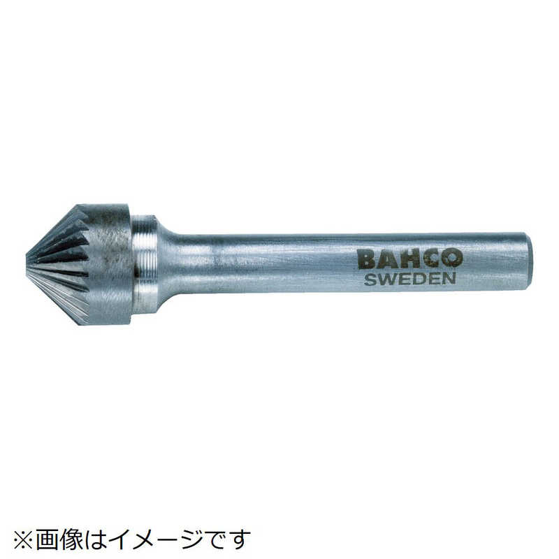 【商品解説】●硬度HRC67までの材料の切削が可能です。●ヘッド部硬度はおよそ1500HVです。【用途】・ルーターを使用した材料の切削加工。【仕様】形状：円錐60°（シングルカット）、刃径（mm）：12、刃長（mm）：10、軸径（mm）：6...