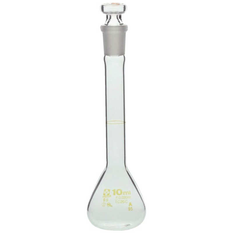 【商品解説】特長●一定の体積を測るために用いられます。全量フラスコとも呼ばれます。●底の平らなフラスコに細長い首が伸びた形状で、首の部分に通常は1本の回線があります。●目盛のある首部分の径が細いため、同容量のメスフラスコより目盛の精度が高い...