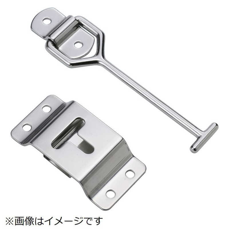 【商品解説】●ステンレス製で耐蝕性に優れています。●ステンレス本来の光沢があり、高級感があります。【用途】・箱型・コンテナ式トラックの後部の扉を開いた時の止め金具として使用。【仕様】d1　（mm）：6、L（mm）：31、B（mm）：167、...