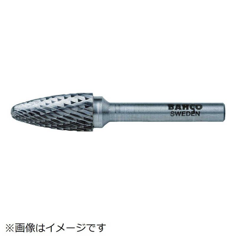 【商品解説】●硬度HRC67までの材料の切削が可能です。●ヘッド部硬度はおよそ1500HVです。【用途】・ルーターを使用した材料の切削加工。【仕様】形状：先丸トンガリ（シングルカット）、刃径（mm）：10、刃長（mm）：20、軸径（mm）：...