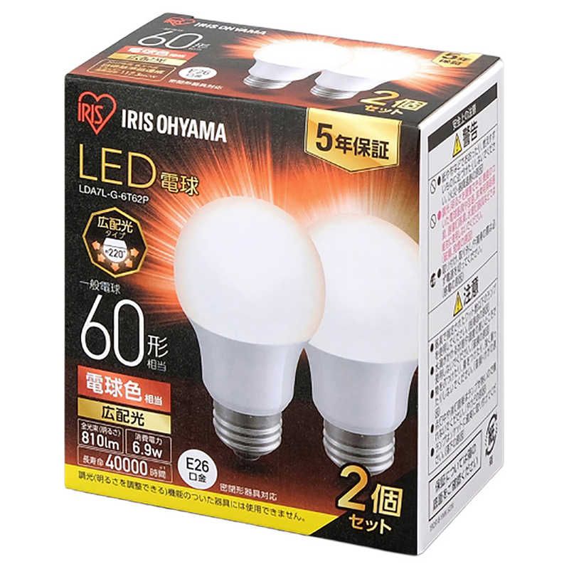 【商品解説】●トップランナー制度対応、2017年度省エネ法目標基準値達成のLED電球です。●白熱電球のように広範囲に明るい広配光タイプなので、リビング・ダイニング・キッチン・脱衣所などの照明に最適なLED電球です。●口金サイズがE26口金な...