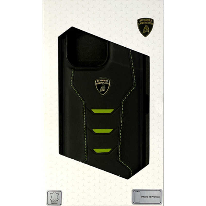 【商品解説】LAMBORGHINIライセンスケースiPhone15 Pro Max用 本革 背面ケース【スペック】●型式：LBTPUPCIP15PMHUD16GN（LBTPUPCIP15PMHUD16GN）●JANコード：452639712...