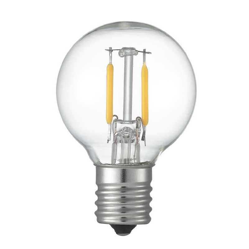 【商品解説】フィラメントを再現し、従来のLED電球に比べて白熱電球に似たノスタルジックな雰囲気を演出します。【仕様】●光源色:電球色相当●色温度:2700K【注意】以下の器具には絶対に使用しないでください。●調光機能のついた電球器具や回路（...