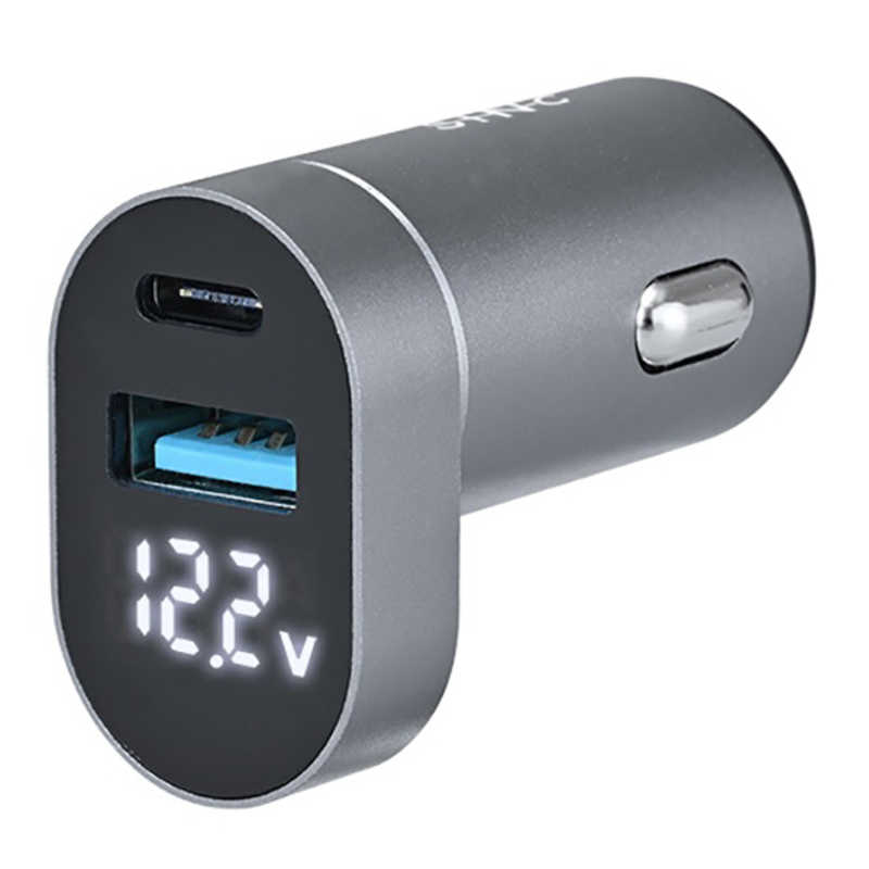 【商品解説】●USB Type-CはPD30W、USB Type-Aは18Wの急速充電に対応で、合計最大48Wの高出力仕様です。●7seg表示のディスプレイを搭載し、通電すると電圧値を表示し、USBケーブルで端末を充電すると電流値を表示しま...