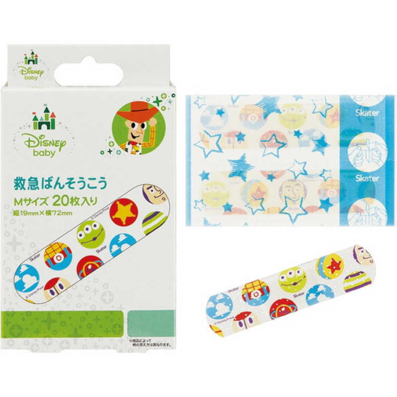 【商品解説】かわいいキャラクター柄の絆創膏。【スペック】●型式：（QQB1）●JANコード：4973307430596仕様1：Mサイズ（約縦19×横72mm）この商品は宅配便でお届けする商品です出荷可能日から最短日時でお届けします。※出荷完...