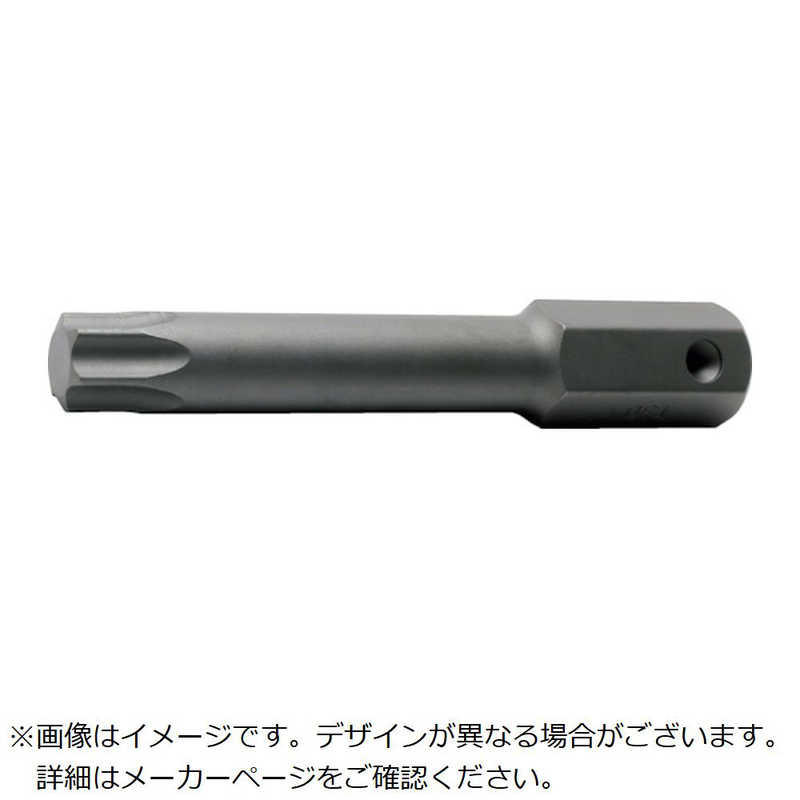 【商品解説】●トルクスビット【仕様】・対辺寸法（mm）： T70・差込角（mm）： HEX16・全長（mm）： 100・対辺形状： TORX ビット・対辺（mm）： T70【スペック】●型式：107.16T70L100（107.16T70L...