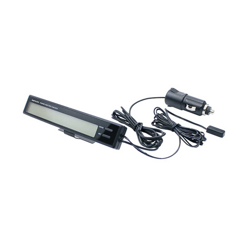【商品解説】●時計＋カレンダー＋車内温度＋車外温度＋バッテリー電圧を表示（12V以下時は、エンジン始動時液晶が赤く3秒点滅）●液晶カラーは9色から選択可能、明るさ調整可能●12Vカープラグ電源（1.5m電線）●車外センサー2m電線●製品サイ...