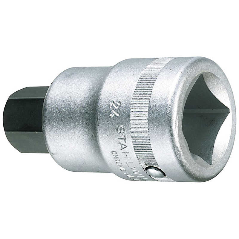 【商品解説】●頑丈な圧入式の1SQショートヘックスビットソケット。●差込角(SQ；inch)：1●サイズ(mm)：22●全長(L1；mm)：90●軸長(L2；mm)：25●ソケット部外径(d；mm)：48●質量(g)：661【スペック】●型...