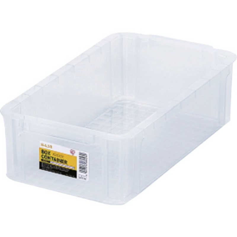 【商品解説】収納用品として暮らしのさまざまな場面で多目的に活用できるBOXコンテナです。●用途：収納に。 【仕様・規格】・容量（L）：3.9・色：クリア・外形寸法：[間口]334mm・外形寸法：奥行200×高さ100mm・有効内寸：[間口]...