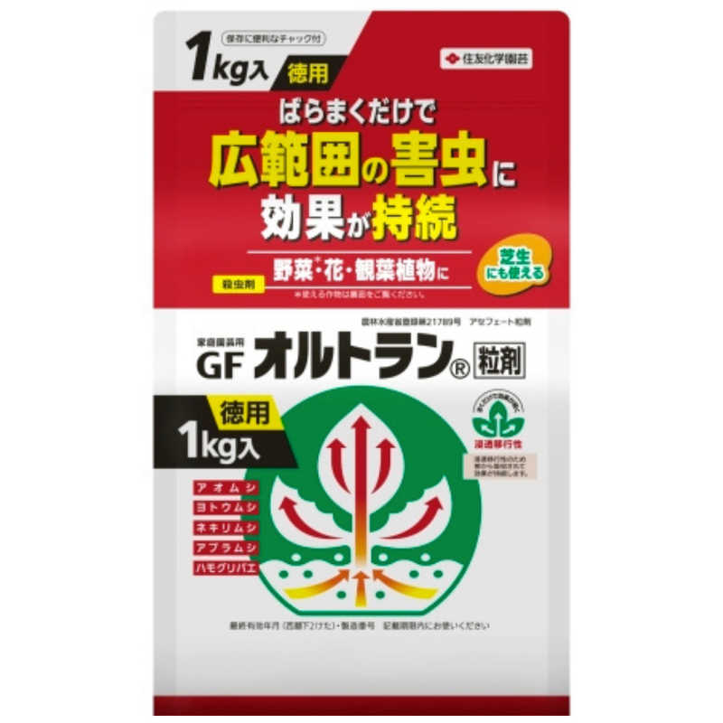 【商品解説】吸汁性害虫（アブラムシ等）及び食害性害虫（ヨトウムシ、アオムシ等）に効果のある浸透移行性殺虫剤です。効果が持続しますので、広範囲の園芸害虫の防除に適しています。農林水産省登録第21789号【スペック】●型式：2055124（20...