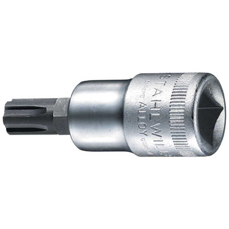 【商品解説】●頑丈な圧入式の1/2SQスプラインビットソケット。●差込角(SQ；inch)：1/2●サイズ：M7●全長(L1；mm)：60●軸長(L2；mm)：22●ソケット部外径(d；mm)：22.7●質量(g)：78●先端部対辺(mm)...