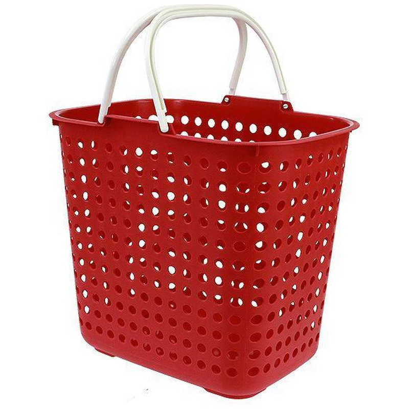 【商品解説】●レトロ感がお洒落なランドリーバスケットです。●ドットの穴が空いているので通気性が良いです。●持ち手が付いているので持ち運びが楽です。【仕様】・商品サイズ：約 幅44×奥行31.5×高さ39.2（cm）・材質：PP・重量：約 0...