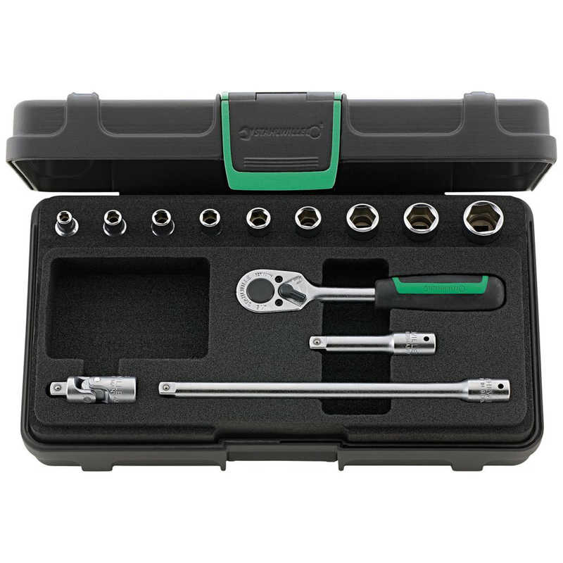 【商品解説】●AS-drive。●6角タイプ。●13pcsの1/4SQソケットレンチセット。●差込角(SQ；inch)：1/4●ケースサイズ(mm)：W227×D131×H57●質量(g)：717ソケット(六角)：4・5・5.5・6・7・8...