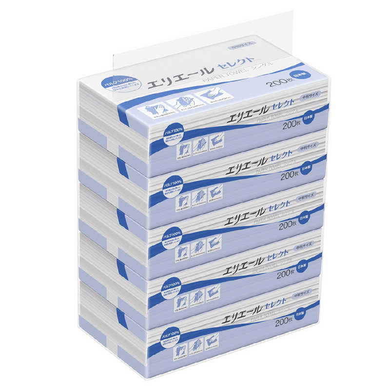 【商品解説】【スペック】●型式：ELペーパータオル5P（ELペーパータオル5P）●JANコード：4902011122237仕様1：寸法：229mm×205mm仕様2：枚数：200枚×5P仕様3：材質：パルプ100%【注意事項・特記事項】※キ...