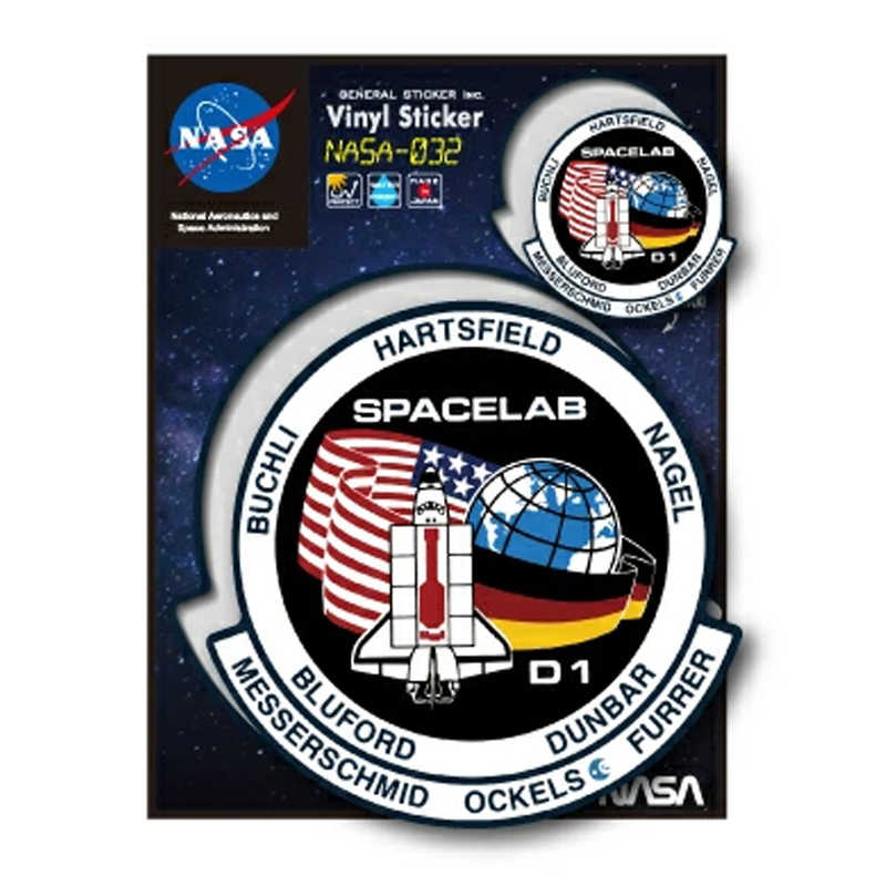 【商品解説】NASA公認ステッカー。ワッペンモチーフのステッカーが勢揃い。こちらの商品は耐水、耐光性のあるステッカーです。屋外はもちろん、スマホ、PC、スーツケースなど様々なところに貼ってお楽しみ下さい。●サイズ幅72mm×高さ95mm（シ...