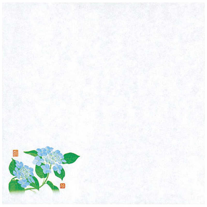 【商品解説】四季耐油天紙（小）紫陽花（100枚入） ●揚げ物用の専用敷紙です。長時間経過しても、油がにじみにくく、天麩羅がべとつきません。揚げたてのおいしさを保ちます。余分な油が器にこびりつかず、後片付けが簡単です。☆季節の草花をワンポイン...