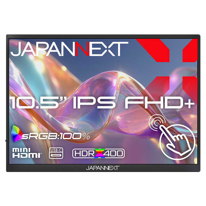 【商品解説】10.5インチのIPSパネルを搭載し、使いやすいフルHD+(1920×1280)解像度に対応したモバイルモニターです。フルHD＋(1920×1280)解像度(アスペクト比3:2)は、従来のフルHD(1920×1080)解像度(ア...