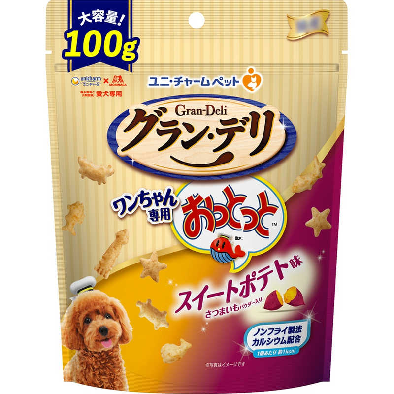 【商品解説】ユニ・チャームペット×森永製菓の共同開発！ワンちゃん専用「おっとっと」です。・ワンちゃんの大好きなチキンパウダー仕上げ・ノンフライ製法 1個あたり約1kcal・愛犬の健康維持を考えカルシウムを配合【スペック】●型式：（GDオツト...