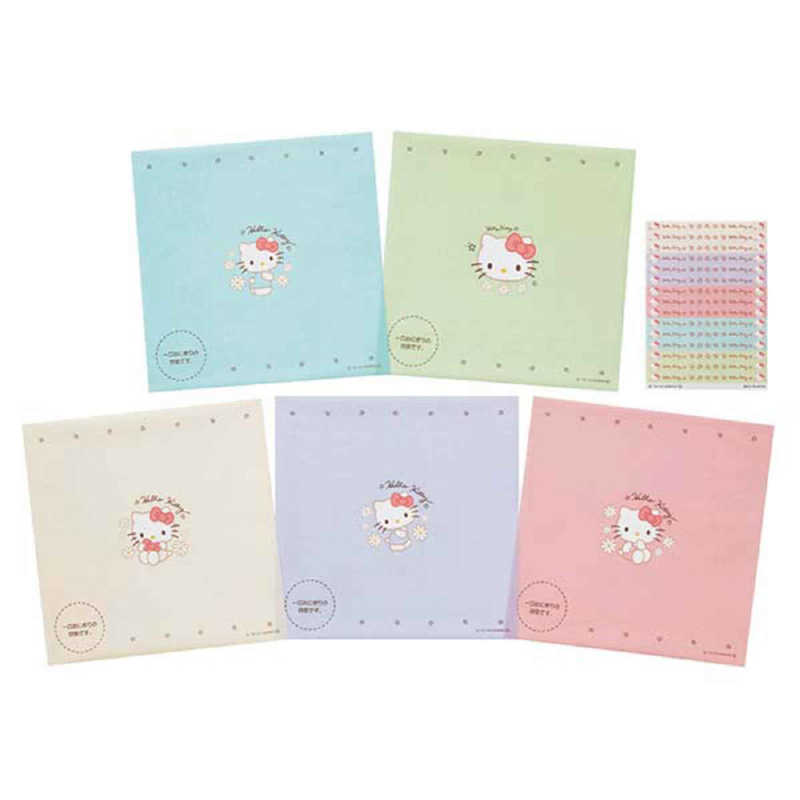 【商品解説】●ハローキティのおにぎりラップです。●5柄×3枚の15枚入りです。●おにぎりをシートで包むだけで簡単にキャラクター弁当ができます。●留めシール付きです。●シートはおにぎりのサイズに合わせてハサミでカットすることができます。【スペ...