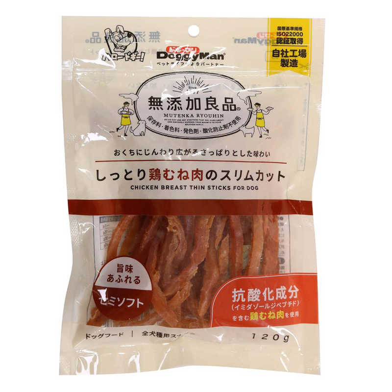 【商品解説】保存料、着色料、発色剤、酸化防止剤を使わずに作りました。噛むほどに鶏むね肉の濃厚な旨みと香りがおくちの中にじんわり広がるセミソフトタイプ。小型犬・シニア犬が食べやすいサイズ感に仕上げました。【スペック】●型式：（ムテンカシットリ...