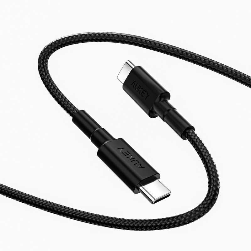 【商品解説】AUKEY Impulse Series 60W ナイロン編み USB-C to Cケーブル(1m)はType-C端子搭載のパソコン、スマートフォン、タブレット、充電器やゲーム機器など、さまざまなUSB-C機器の充電に最適です。...