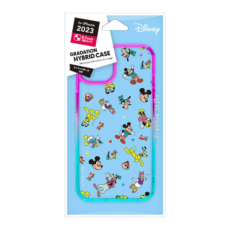 【商品解説】ディズニーキャラクターデザインのグラデーションカラーがiPhone本体を一段とオシャレに魅せるiPhone 15用 グラデーションケースです。背面はクリアデザインでiPhone本体の美しさを最大限に活かします。耐久性のあるポリカ...