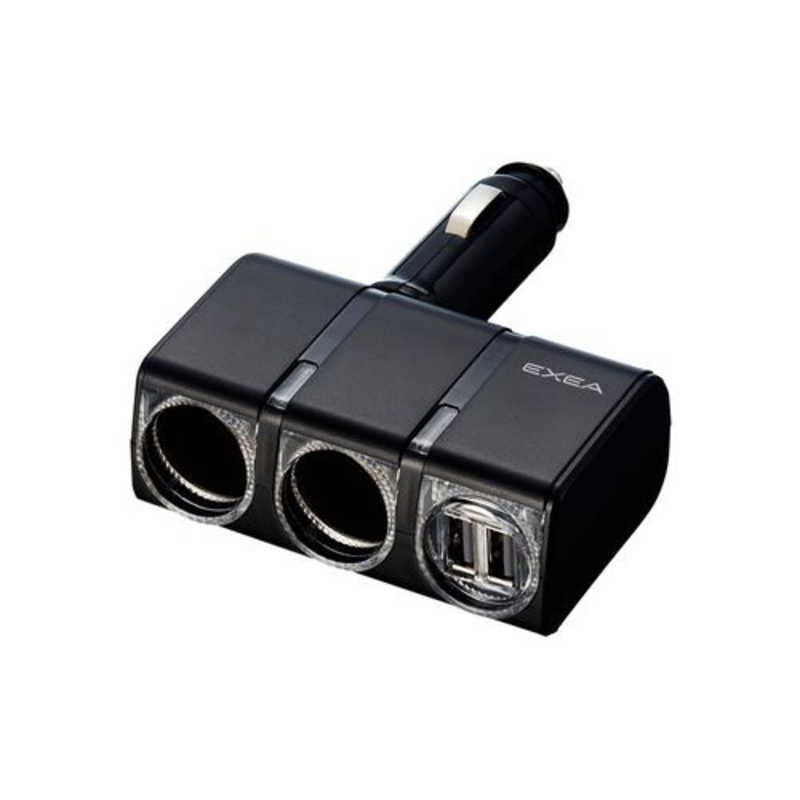 【商品解説】●12V/24V車対応の2連ソケットと5V/2.4A(合計最大)をUSB2ポートに分配したソケットです。●USBポートは接続した機種を自動で判別し、機種に合った電流で最適な充電を行う自動判別機能を採用しています。各ポートで独立し...