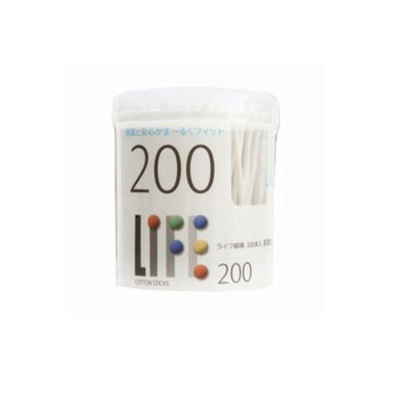 【商品解説】シンプルで使いやすいレギュラー仕様の綿棒です。綿部 ：コットン100％（色） 白（大きさ）ふつう（形状）水滴型＋水滴型軸：紙その他：キトサン抗菌加工（綿部表面）【スペック】●型式：ライフメンボウ200ケース（ライフメンボウ200...