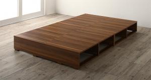 商品名セミダブルベッド 一人暮らし SD フレームのみ ベッド下収納 大容量 床下収納スペース ローベッド ロータイプ フロア 低床 低い ヘッドレス ヘッドボードなし 布団 直置き マットレス不要 フラット床板 土台 箱型 ツートンカラー...