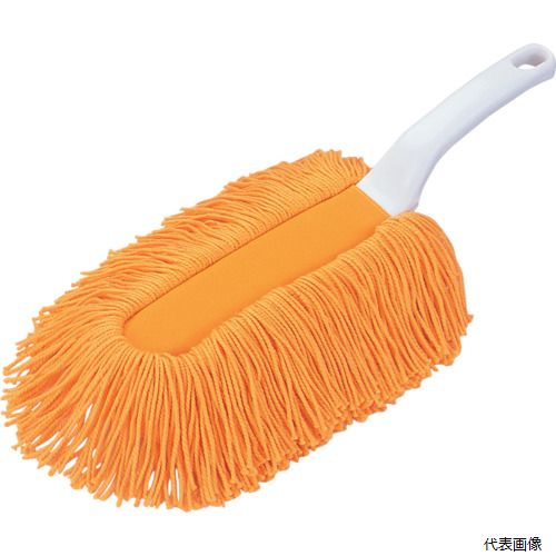 【特長】 ●洗えば何度も使える再生タイプです。 ●から拭き用のハンドタイプです。 【用途】 ●工場、オフィス内の清掃に。 【仕様】 ●長さ(mm)：320 ●色：オレンジ ●帯電剤は塗布されていません 【材質／仕上】 ●柄：再生ポリプロピレ...