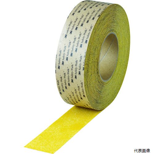 【特長】 ●一般的な平面でご使用ください。 ●裏紙をはがして貼るだけの滑り止めテープです。 【用途】 ●屋内・屋外兼用。 ●階段、スロープやステップなどに。 【仕様】 ●色：黄 ●幅(mm)：50 ●長さ(m)：5 ●厚さ(mm)：0.8 ...