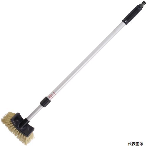 【特長】 ●ホースをワンタッチで接続し、ブラシに通水しながら使用できます。 【用途】 ●清掃用。 ●ベランダそうじ用。 【仕様】 ●幅(mm)：160 ●長さ(mm)：780〜1240 ●寸法(mm)：160×940×85 ●ワンタッチ接続...