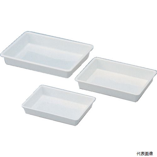 【特長】 ●使い勝手の良いPP製バットです。 【仕様】 ●外形寸法(mm)幅：373 ●外形寸法(mm)奥行：273 ●外形寸法(mm)高さ：63 ●タイプ：PB-2 ●有効内寸(mm)奥行：213 ●有効内寸(mm)高さ：59 ●有効内寸...