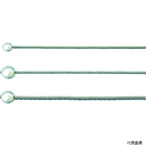 【特長】 ●ステンレスワイヤロープの先端にステンレス球を取付け、逆側には環境にやさしいフリーハンダ（鉛を含有していない）でほつれ止め処理をしています。 【用途】 ●玉付きワイヤーロープは専用金具があり、様々な空間演出(ディスプレイ)が可能に...