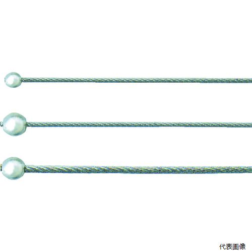 【特長】 ●ステンレスワイヤロープの先端にステンレス球を取付け、逆側には環境にやさしいフリーハンダ（鉛を含有していない）でほつれ止め処理をしています。 【用途】 ●玉付きワイヤーロープは専用金具があり、様々な空間演出(ディスプレイ)が可能に...
