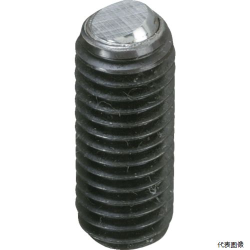 【特長】 ●面で力を受けますので、ワークが軟質な場合や、締め付け力が掛かる場合、角度がある場合などに使用できます。 ●相手側が傷を嫌う場合、角度のある場合に最適です。 【用途】 ●面での支持。 【仕様】 ●全長(mm)：12 ●ねじ寸法：M...