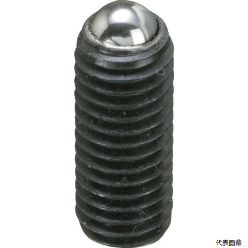 【特長】 ●先端ボールにより、ワークを点で押さえます。 【用途】 ●点での支持。 【仕様】 ●全長(mm)：22.0 ●ねじ寸法：M12×1.75 ●ボール径(mm)：8.7 ●六角二面幅(mm)：6.0 ●ボール突き出し量(mm)：2.9...