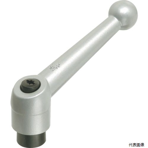 【特長】 ●ハンドル位置調整自在レバーです。 【仕様】 ●ねじ寸法：M10×1.50 ●ねじ深さ(mm)：14 ●回し半径(mm)：80 ●めねじタイプ ●握りやすい球形レバー 【材質／仕上】 ●ねじ：スチール ●レバー：亜鉛ダイカスト 【...