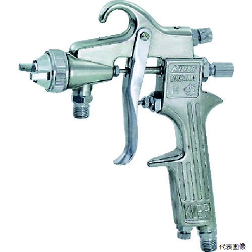 【特長】 ●キャップが広角になっているので、パターンが大きく、また細かい霧の吹き付けが可能です。 ●スプレーガンの基本に位置付けられるガンです。 【用途】 ●木工、家具、サッシ、門、扉などの塗装に。 【仕様】 ●ノズル径(mm)：1.5 ●...
